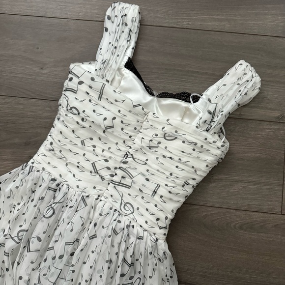 Vintage | Dresses | Vintage Music Note Fit And Flare Dress | Poshmark